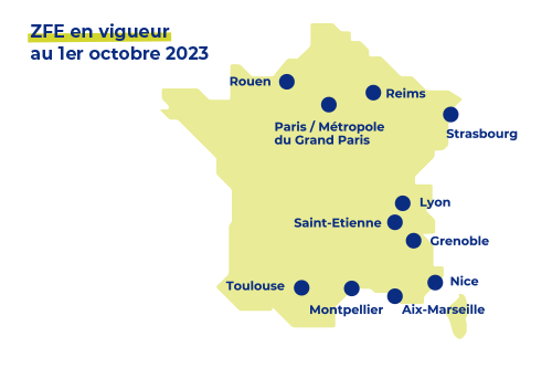 Zones à faibles émissions : les ZFE en France en 2025 - Macif